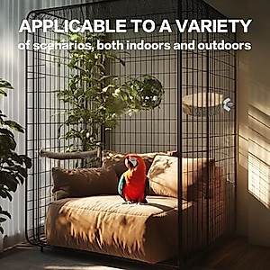 CZWESTC 8 Pieces Natural Wood Bird Perch Wooden Parrot Perch Stand Fork Toys Hanging Multi-Branch Perch Platform Hammock Swing Toy for Macaws, Small Parakeets, Conures, Budgies, Finches