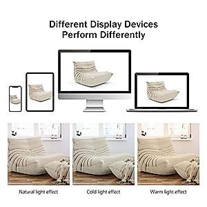 1inchome Fireside Chair, Soft Suede Lounge Chair Lazy Floor Sofa Accent Bean Bag Couch for Living Room Corner Chair Bedroom Salon Office