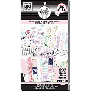 ME & MY BIG IDEAS Happy Planner STCKRS, Glam Girl, 697/Pkg