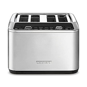 Cuisinart CPT-540 4-Slice Digital Motorized Toaster Bundle with Bamboo Tongs
