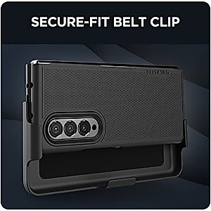 Encased DuraClip for Galaxy Z FOLD-3 Belt Clip Case, Slim Front/Back Cover with Holster (2021 Samsung Z Fold 3)