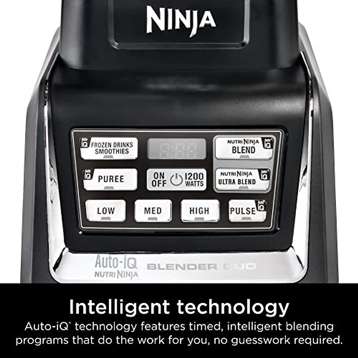 Nutri Ninja BL642 Personal and Countertop Blender with 1200-Watt Auto-iQ Base, 72-Ounce Pitcher, and 18, 24, and 32-Ounce Cups with Spout Lids
