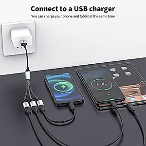 3 in 1 USB Splitter Cable, MOGOOD USB Power Splitter 1 Male to 3 Female USB 2.0 Adapter 1 to 3 USB Splitter USB Extension Cable USB multiport for Charging/Data Transfer/Laptop/Mac