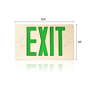 eTopLighting LED Exit Sign Emergency Light Lighting Emergency LED Light/Battery Back-up/Green Letter, AGG898