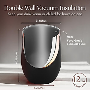 You Are The Best Thing I Ever Found on The Internet Engraved Insulated Stainless Steel Wine Tumbler with Lid 12 oz. Gift for Couples (Black)