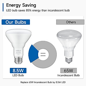 SHINESTAR 4-Pack BR30 LED Bulb, 65W Equivalent, Recessed Light Bulbs, 5000K Daylight White, Dimmable, 650LM, E26 Base