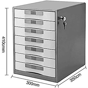 SHABOZ File Cabinets Flat 7 Drawers Innovation Charming Design Light Grey Office Organizer File Holder Desktop Manager Home Office Furniture