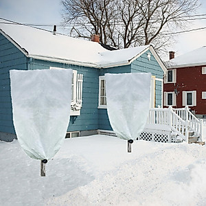 HZxoAxo 5 Packs Upgraded Plant Covers Freeze Protection - 48 x 32IN 2.47 oz/yd²,Reusable Plant Covers Winter with Drawstring,Tree Jacket Blanket for Cold Frost Freeze Bird Insect Prevention