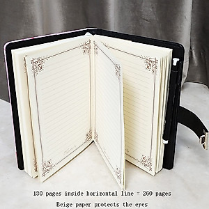 FKJLUN Journal Notebooks Combination Lock Journal,Leather Journal Writing Notebook Planner Organizer Digital Password Notebook Diary Planner Notepad Note Book
