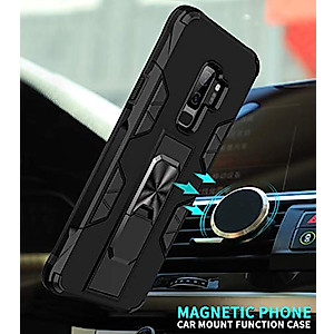 Samsung Galaxy S9 Plus Case Galaxy S9+ Case Military Grade Shockproof with Kickstand Stand Built-in Magnetic Car Mount Armor Heavy Duty Protective Case for Galaxy S9 Plus Phone Case (Blue)