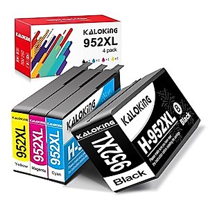 KALOKING Remanufactured Ink Cartridges Replacement for HP 952XL 952 XL for HP OfficeJet 8710 8720 7740 8715 8740 8210 Printer (1 Black, 1 Cyan, 1 Magenta, 1 Yellow, 4Pack)