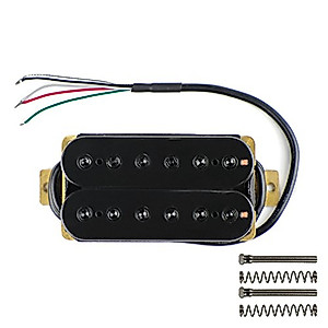 FLEOR Bridge Pickup Double Coil Humbucker Pickups for Electric Guitar Pickup-Black
