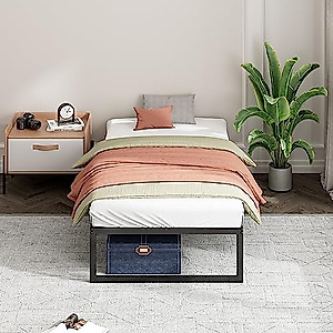 ZINUS Abel Metal Platform Bed Frame / Mattress Foundation with Steel Slat Support / No Box Spring Needed / Easy Assembly, Twin