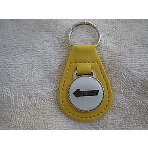 1982-1987 REGAL GRAN NATIONAL GRAN SPORT LOGO LEATHER KEYCHAIN - YELLOW
