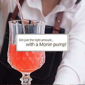 Monin - Syrup Pump, Only Compatible with 750 Milliliters Glass Bottles of Monin Syrup, Tip Cover Included, Approximately ¼ Fluid Ounce Per Pump