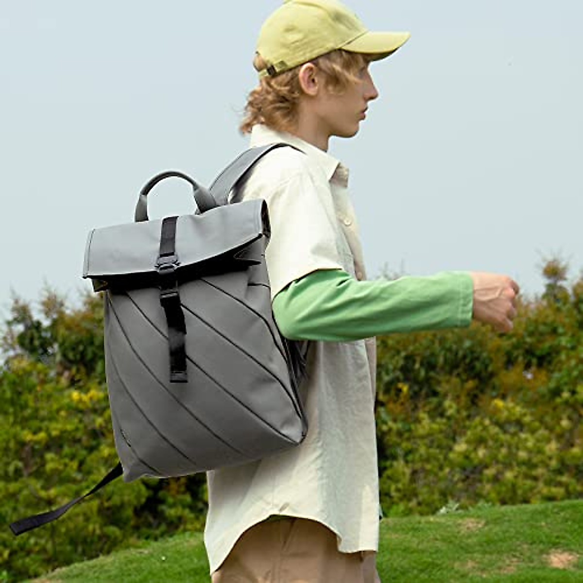 URBAN FOREST Unisex Laptop Backpack,Anti Theft TRAVEL Backpack, Fashionable College School Backpack,16’’Notebook Pocket,Water Resistant (Cement Grey)