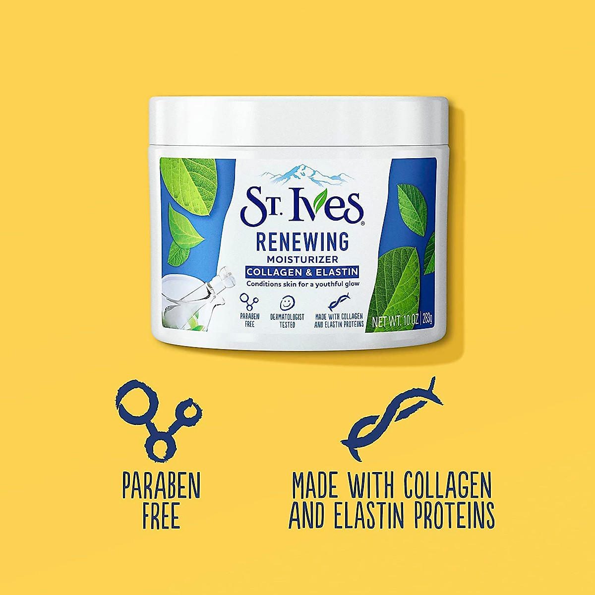 St. Ives Moisturizer Collagen and Elastin Facial Moisturizer Renewing Paraben Free, Dermatologist Tested, Cruelty Free 10 oz