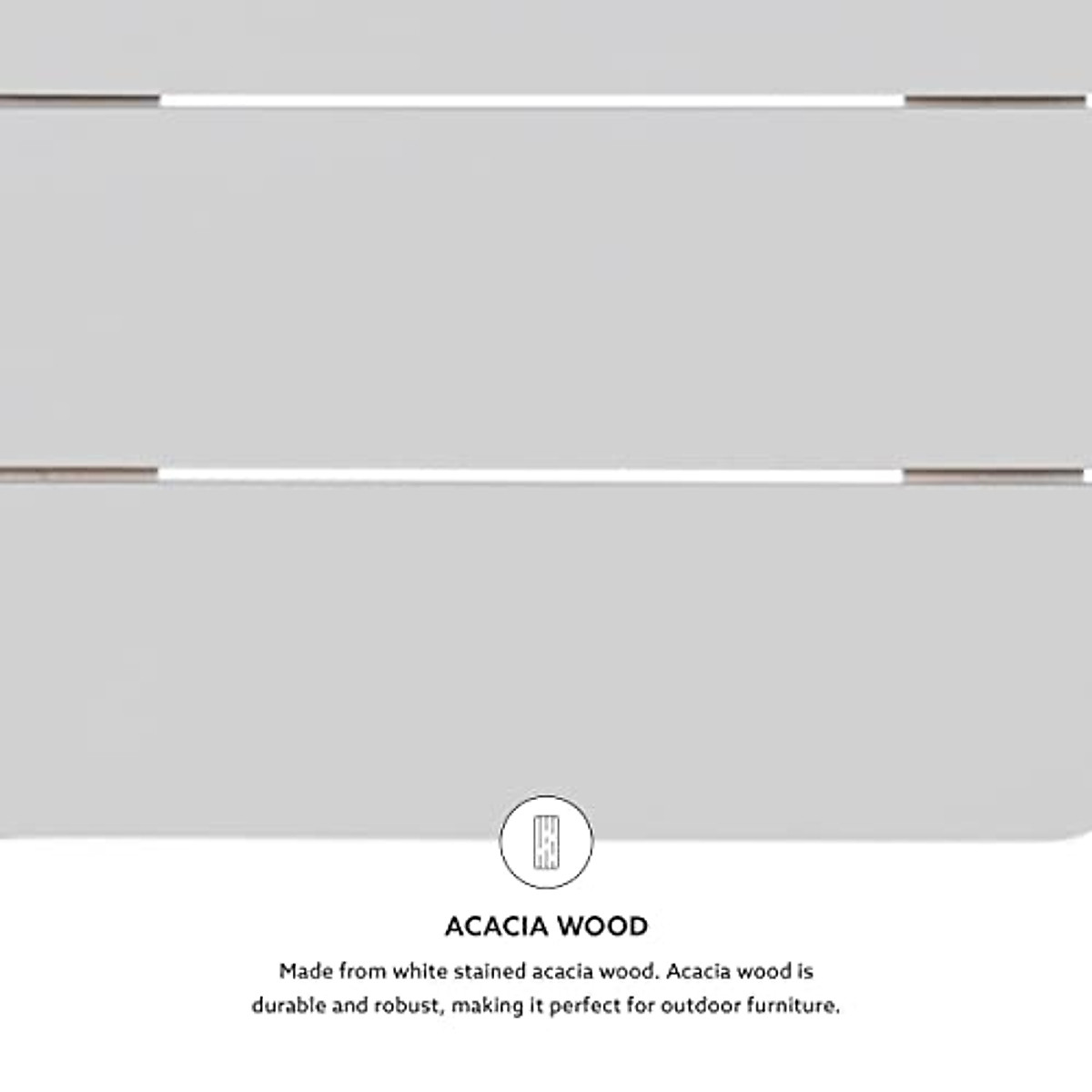 Linon Adirondack, White End Table, 18.5"D x 18.11"W x 18.11"H