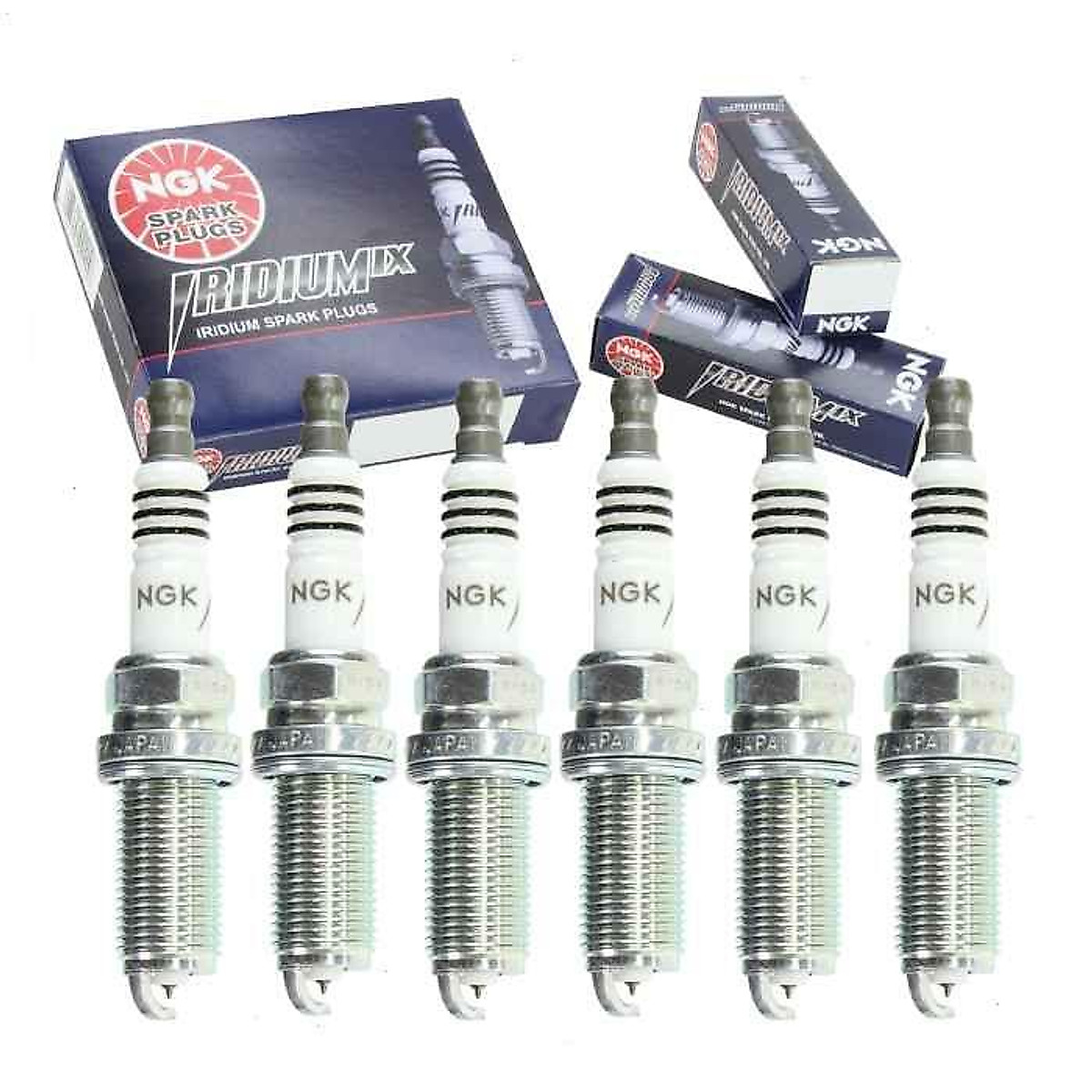 6 pc NGK Iridium IX Spark Plugs compatible with Toyota Tacoma 4.0L V6 2005-2015