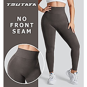 TSUTAYA Seamless Workout Scrunch Leggings for Women Butt Lifting Tummy Control Women's High Waisted Gym Yoga Pants