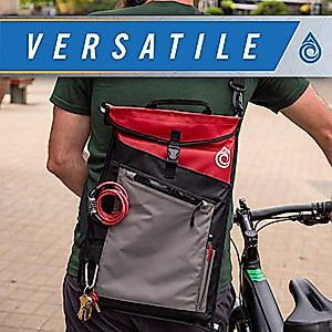 AquaQuest Typhoon Laptop Case - 100% Waterproof, Versatile, Durable, Lightweight, Messenger Bag - Protective Padded Computer Sleeve Pouch - 13" Red