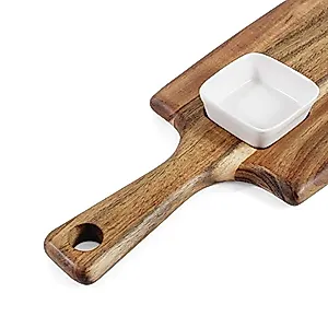 Acacia Wood Cutting Board, Large Wooden Chopping Boards With Handle For Kitchen -19.69 inch,