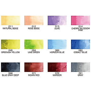 Kuretake GANSAI TAMBI 12 Colors Set II, Watercolor Paint Set,Professional-quality for artists and crafters, AP-Certified, for adult, Made in Japan