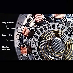 Lonyiabbi 1:1 Arc Reactor MK1 Model LED Light Vibration Sensing Control USB Interface Finished Product Display Box Toys Gift (MK1)