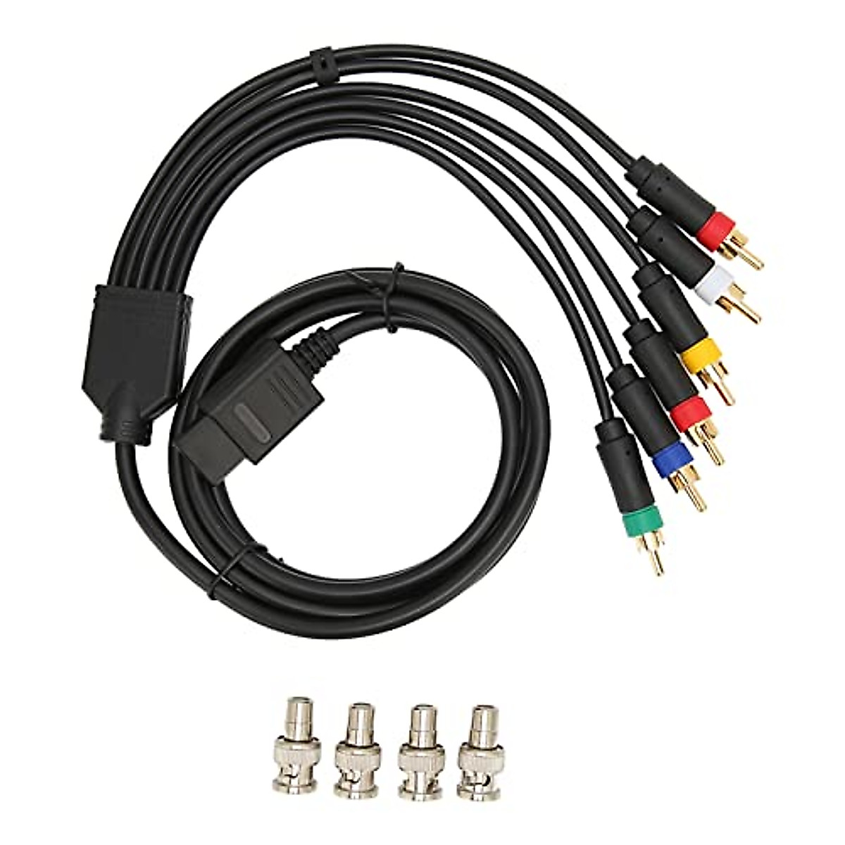 RGB Rgbs Multifunctional Composite Cable with Strong Stability High Flexibility, 4 BNC Heads, Made of Suitable for Crt Monitors, for NGC, for N64