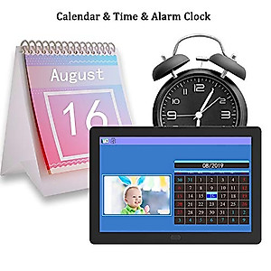 Digital Photo Frame with IPS Screen - Digital Picture Frame with 1080P Video, Music, Photo, Auto Rotate, Slide Show, Remote Control, Calendar, Time,1280x800, 16:9 (7 Inch Black)