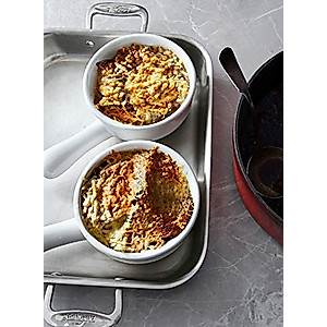 LE TAUCI French Onion Soup Bowls With Handles, 15 Ounce for Soup, chili, beef stew, Set of 4, White