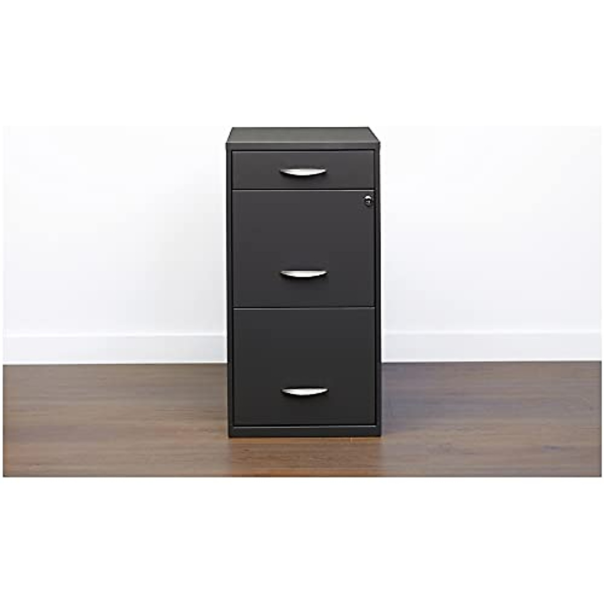 Space Solutions 3 Drawer Metal File Cabinet with Pencil Drawer Charcoal