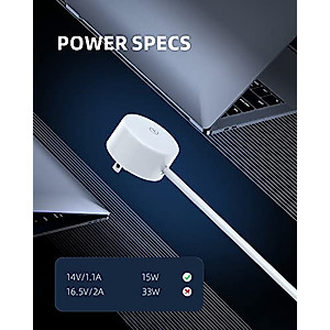 14V Power Cord Fit for Google Nest WiFi AC2200 (2nd gen) Router Nest Mini (2nd gen) Smart Speaker AC Charger Supply Adapter