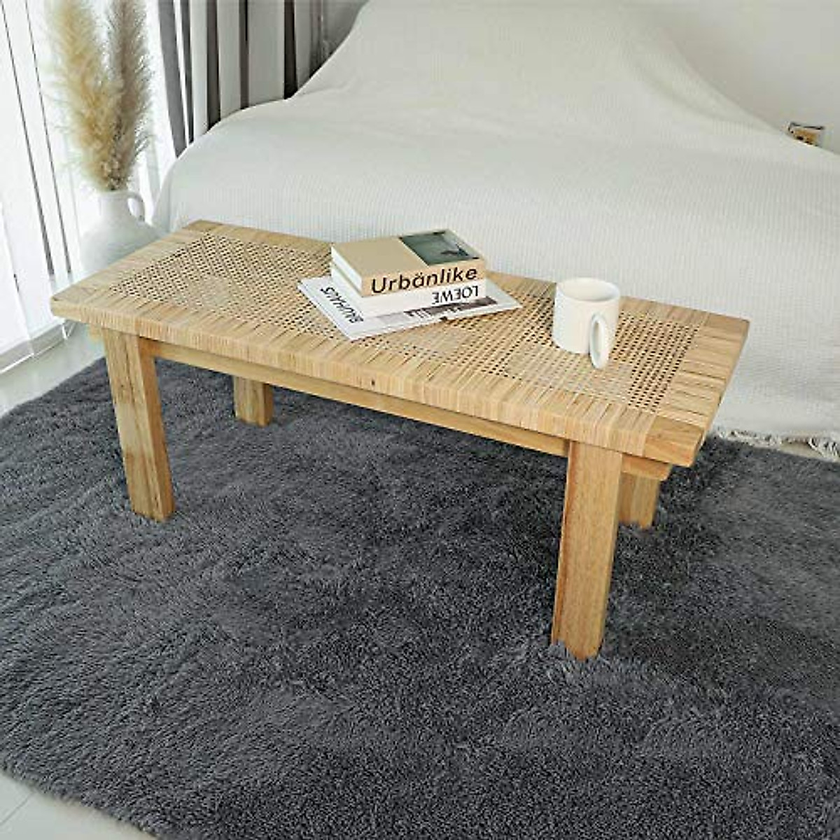 ROSSNY Area Rug, 4 x 5.3 FT Super Soft Rugs for Living Room Non-Slip Shag Rug Area Rugs Fluffy Rug for Bedroom Modern Home Decor Fuzzy Rug Nursery Rug with Carpet Tape for Girls and Boys Room (Grey)