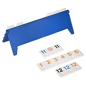 Point Games Classic Rummy Cube Game Full Size, with 3 Tier Foldable Racks and Tiles, in a Super Durable Canvas Travel Bag