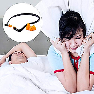 Banded Ear Plugs Hearing Bands Banded Ear Band Plug Shooting Reusable Construction Ear Plugs Protection Silicone Replacement Pods for Work Sleeping Concerts, Motor Sport Racing (24)