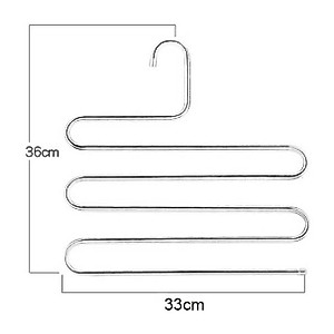 2 Pack Organizer Hangers, Space Saving Closet Hangers 5 Layers Multi-Functional Pants Rack | Organizer Racks for Clothes, Trousers Scarves, Leggings