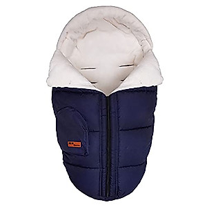 KZ Dotnz Winter Stroller Footmuff, Toddler Sleeping Bag for Stroller Multi-Zippers, Central and Side Opens, Stroller Blanket Easy for Baby in&Out Temperature Regulation stroller winter cover