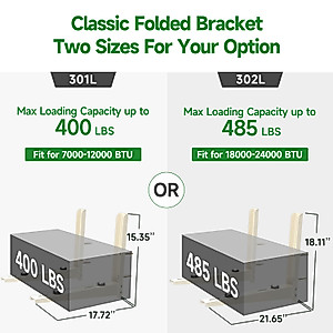 Cestluck Mini Split Brackets, Foldable Mini Split Wall Mounting Bracket Condenser Bracket for Mini Split AC 7000 BTU to 12000 BTU