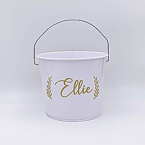 Personalized Flower Girl Pail ~ Flower Girl Basket ~ Made in the USA