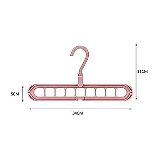 JQDZ Space Saving Hangers 9-Hole Magic Hanger Closet Organizer Hanger Home Storage Hangers(4 Pack) (Green)