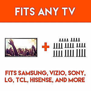 ECHOGEAR TV Mount Screws - Universal Hardware Pack Works Any TV Mount & All TVs Up to 80" Including Samsung, Vizio, LG, & More - Pack Contains M4, M5, M6, & M8 Replacement TV Mounting Screws