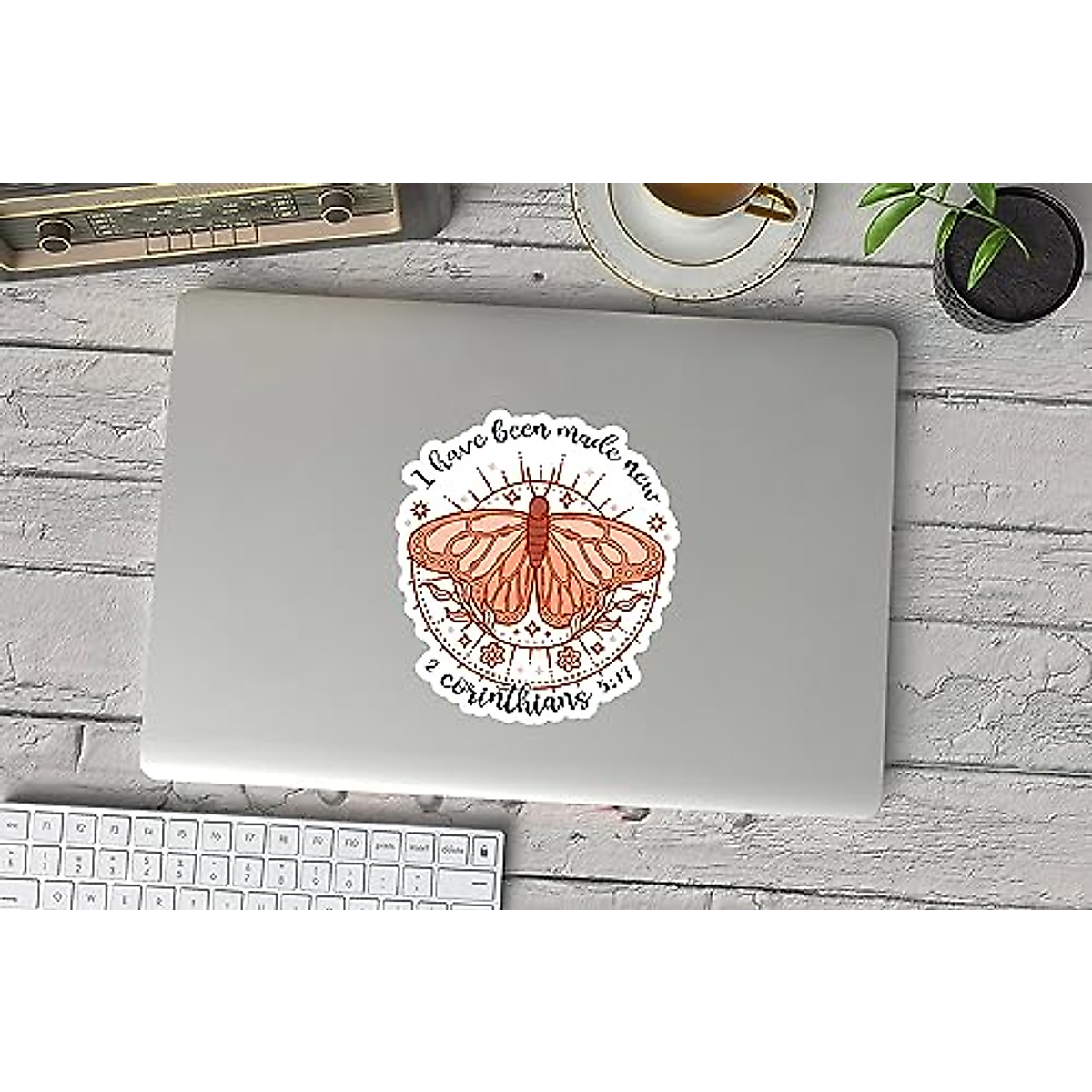 Miraki I Have Been Made New Sticker, Religious Stickers, Christian Stickers, Bible Verse Stickers, Water Assitant Die-Cut Vinyl Jesus Decals for Laptop, Phone, Water Bottles, Kindle Sticker