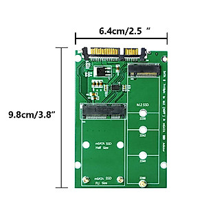 SinLoon 2 in 1 Combine Mini PCI-E M.2 NGFF & mSATA SSD to SATA 3.0 Adapter Converter (SATA3.0/M)