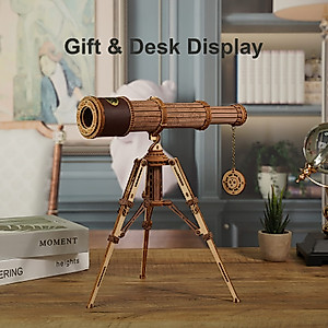 ROKR 3D Wooden Puzzles Monocular Telescope Model Building DIY Science Kit Birthday Gift for Adults and Teens Cool Display Item