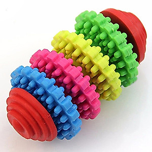 ulafbwur Pets Dogs Puppy Colorful Rubber Dental Teething Healthy Teeth Gums Chew Toy Flimikun