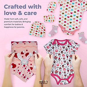 Bassinet New Baby Girl Gift Set | Unique Newborn Gift Basket Hamper for Gender Reveal | Baby Essentials for Expecting Moms & Parents | 17-Piece Baby Layette Set | Pink - Nikki's Gift Baskets
