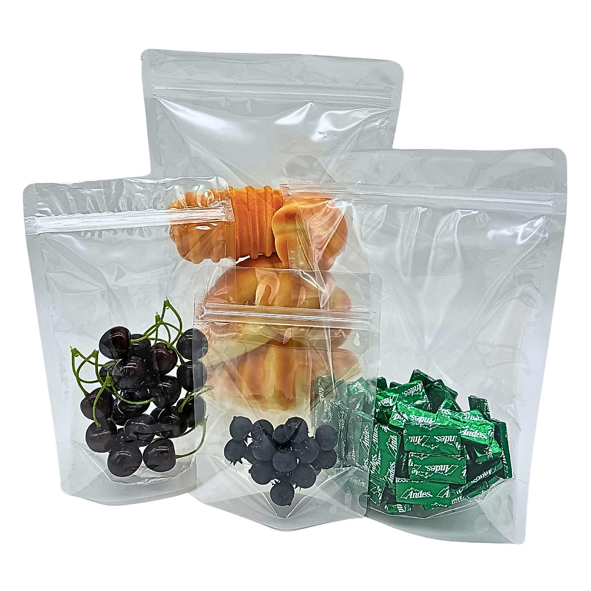 Green Harvest 9" x 14" x 4" Resealable Clear Zipper Stand Up Pouch Bag Gusset Bottom Food Storage Heat Seal Packaging - Large - 50 Count