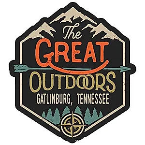 Gatlinburg Tennessee The Great Outdoors Design 4-Inch Vinyl Decal Sticker