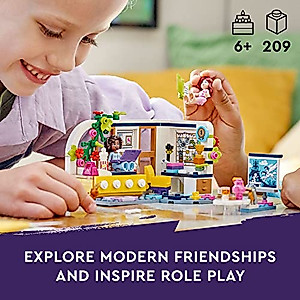 LEGO Friends Aliya's Room Building Set 41740 Collectible Toy Set, Pretend Play Mini Sleepover Party Bedroom Playset, Great Gift for Girls Boys Kids Ages 6+ with Paisley and Aliya Mini-Dolls and Puppy
